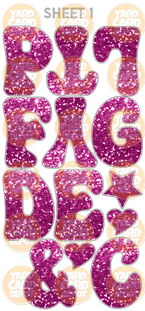Alphabet Letter Set "Janice" 24in- You pick colors — Yard Card Depot LLC