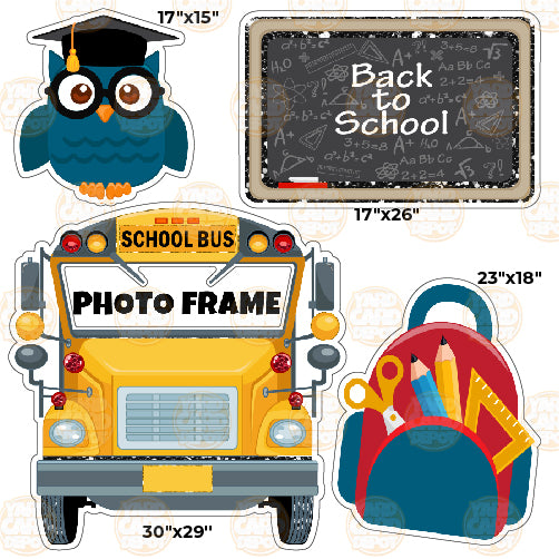 HALF SHEET Bus Photo Frame — Yard Card Depot LLC