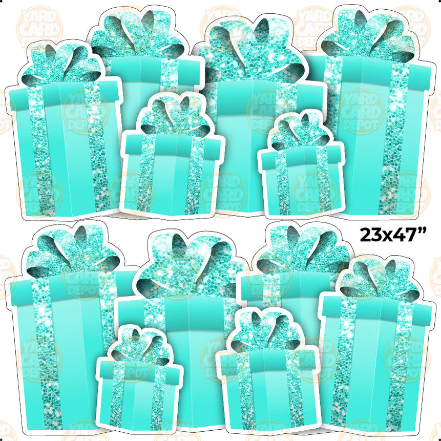 HALF SHEET EZ Gift Panels - Turquoise — Yard Card Depot LLC