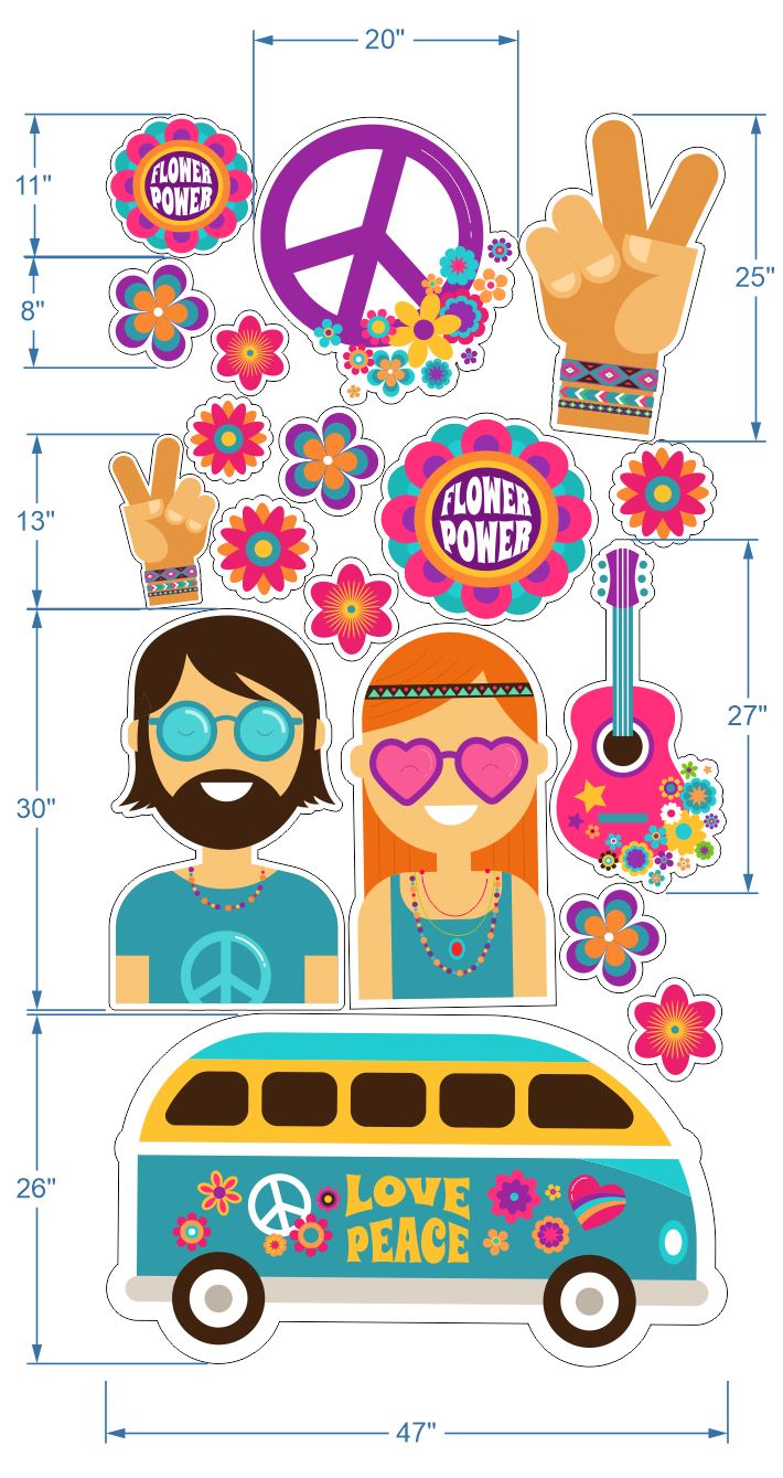 OG Hippie Theme Set — Yard Card Depot LLC