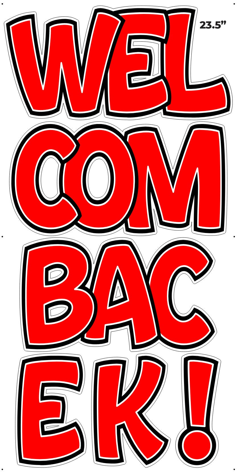 Welcome Back EZ Set 23.5in Bouncy Bold- You Pick Colors — Yard Card ...